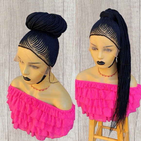 Accessories | Updo Conrow Wig Full Lace Wig Braided Wig | Poshmark